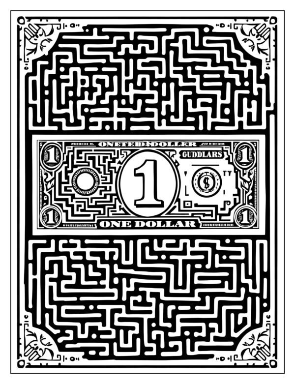 15 Free Dollar Bill Coloring Pages (PDF Printables) - Freentable