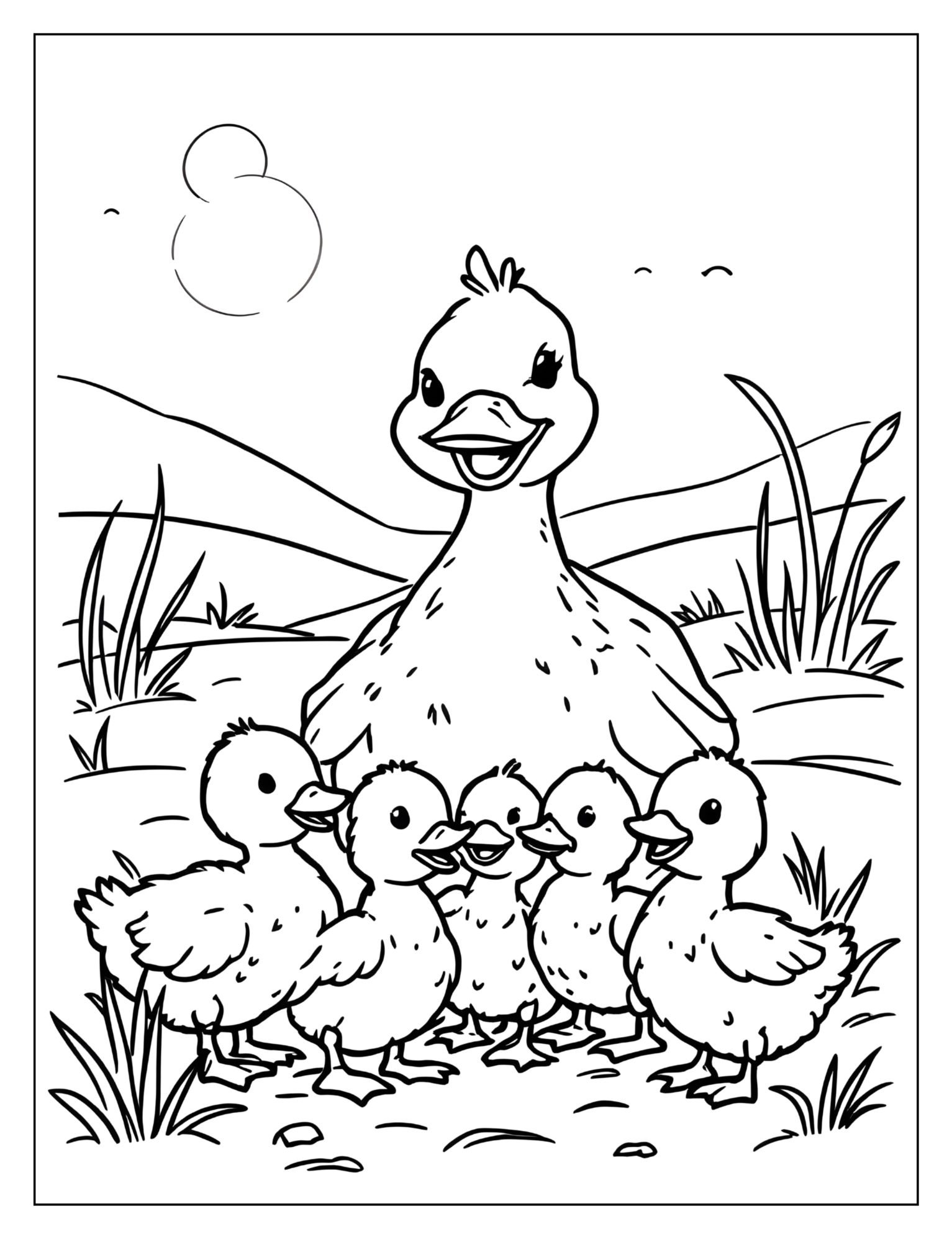 15 Free Five Little Ducks Coloring Pages (PDF Printables) - Freentable
