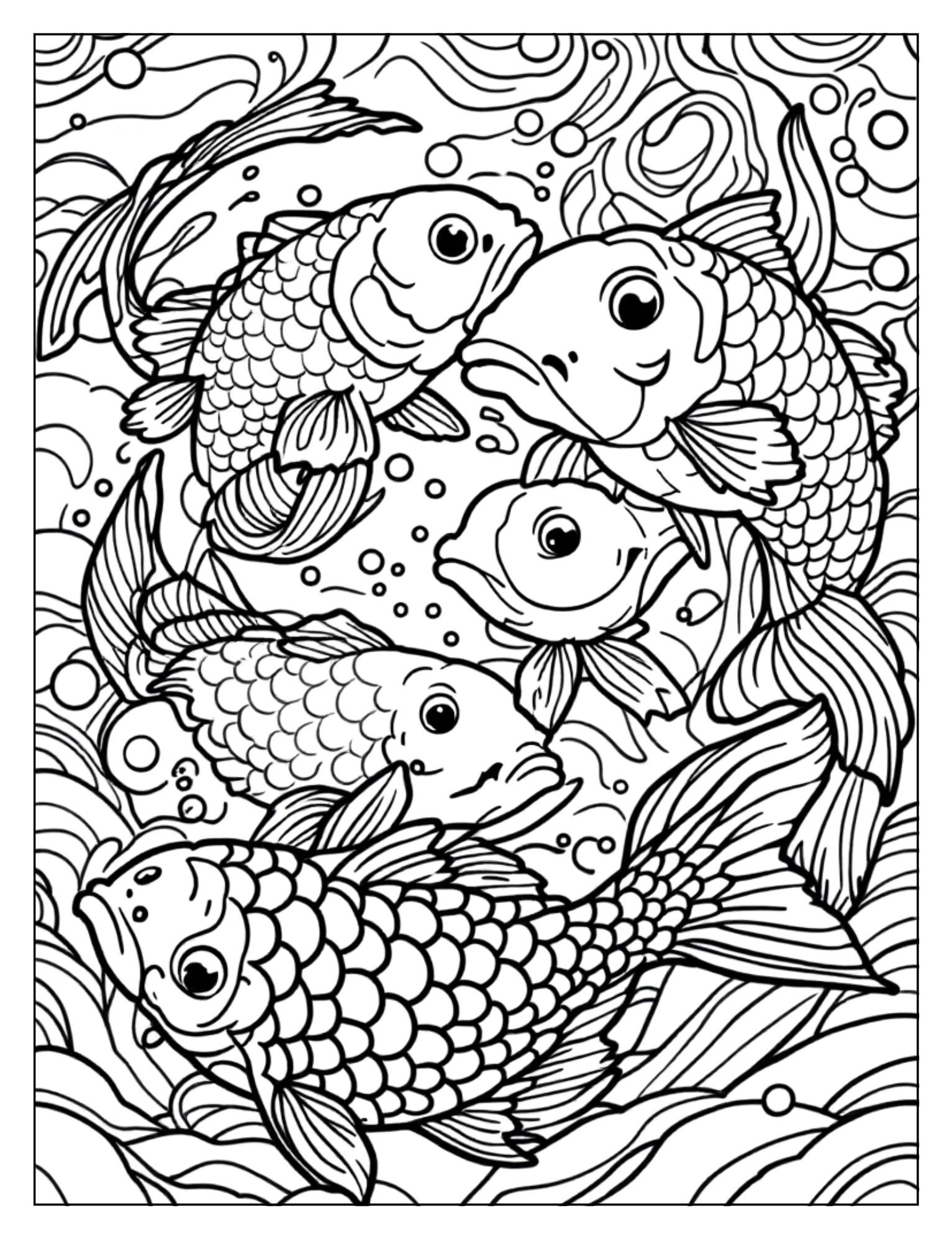 15 Free Koi Fish Coloring Pages (Free PDF Printables) - Freentable