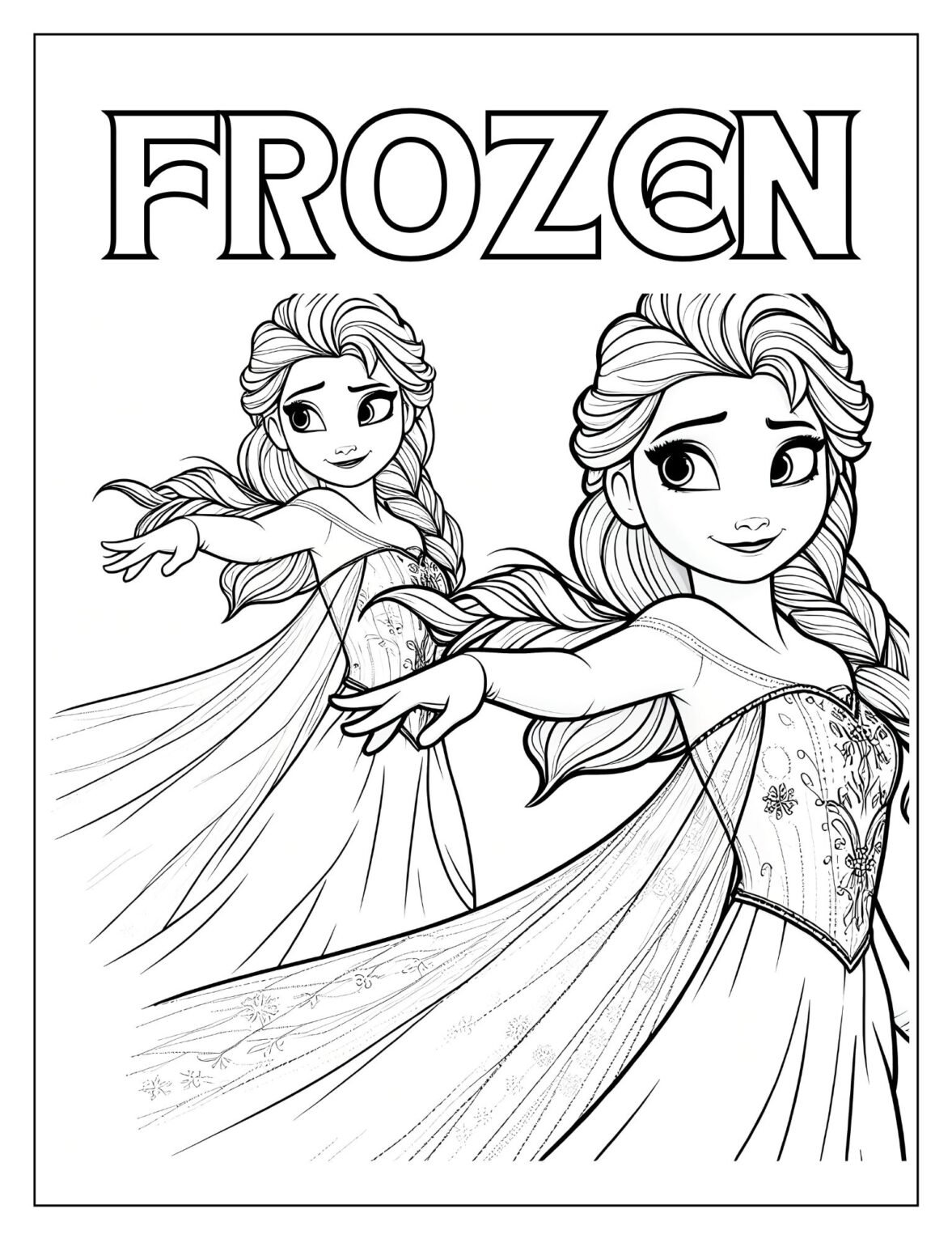 Free Printable Elsa Frozen Coloring Pages – 15 Free Printables Full of ...