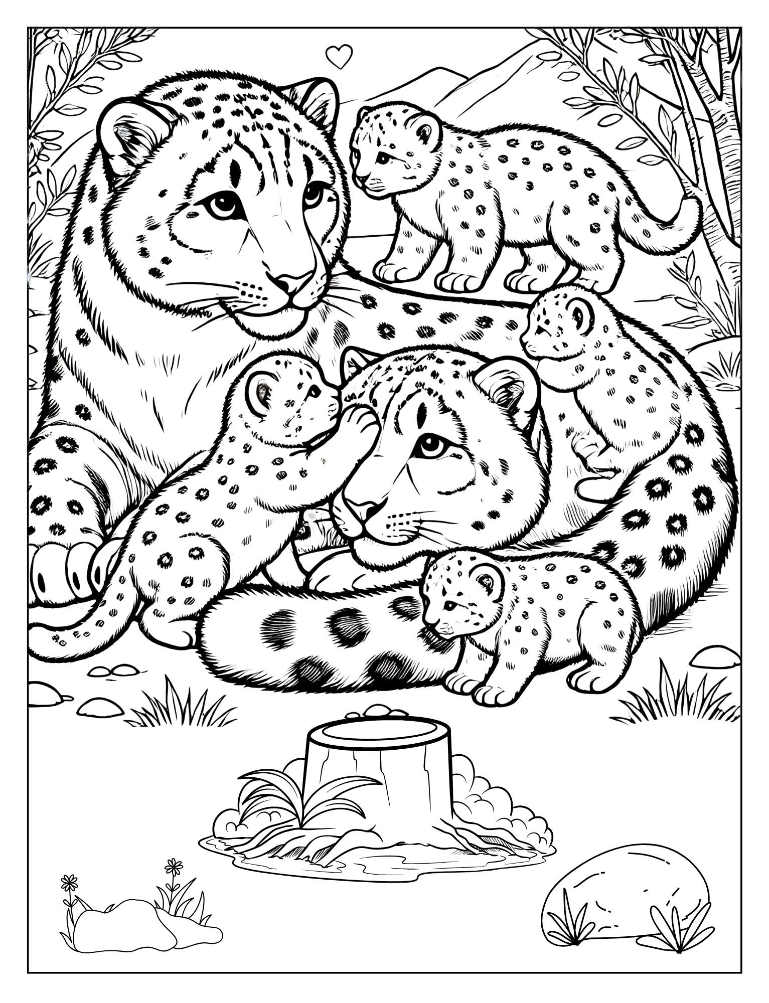 15 Snow Leopard Coloring Pages [ Free PDF Printables ] - Freentable