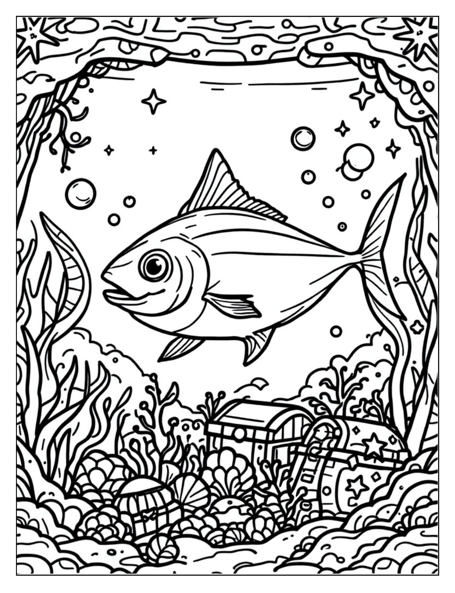 15 Free Tuna Fish Coloring Pages (PDF Printables) - Freentable