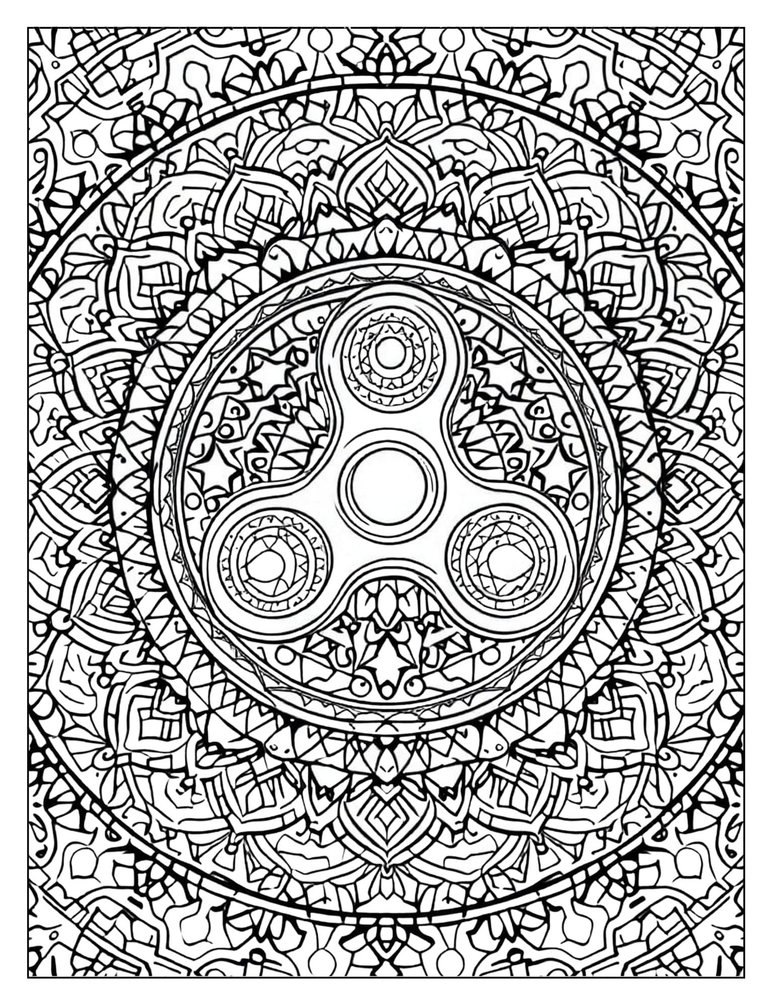 15 Free Fidget Spinner Coloring Pages (PDF Printables) - Freentable