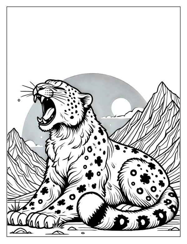 15 Snow Leopard Coloring Pages [ Free PDF Printables ] - Freentable