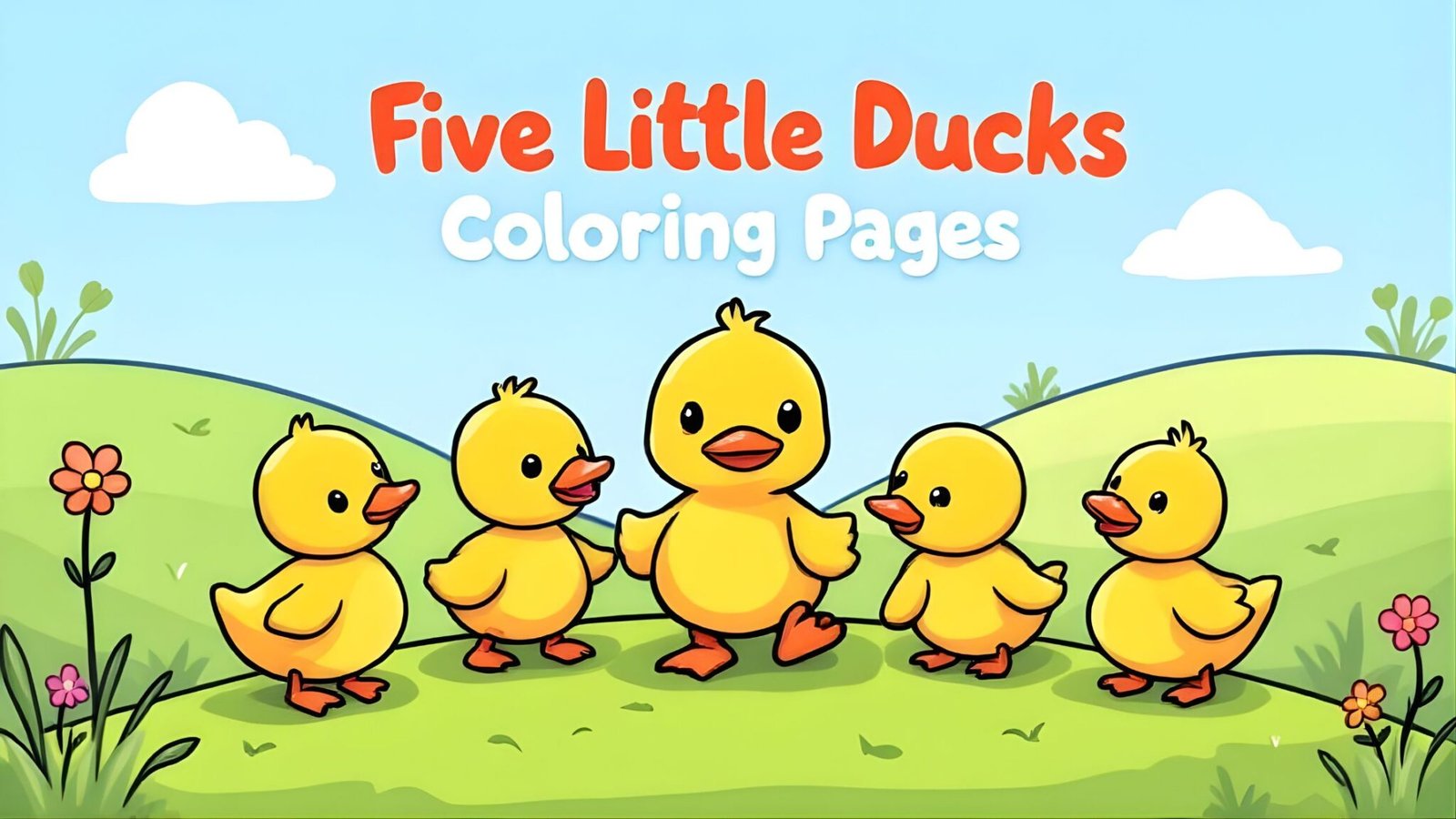 15 Free Five Little Ducks Coloring Pages (PDF Printables) - Freentable