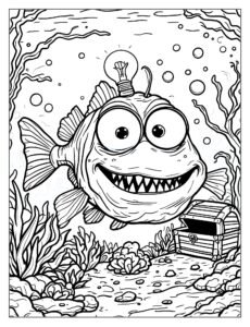 15 Free Angler Fish Coloring Pages (PDF Printables) - Freentable