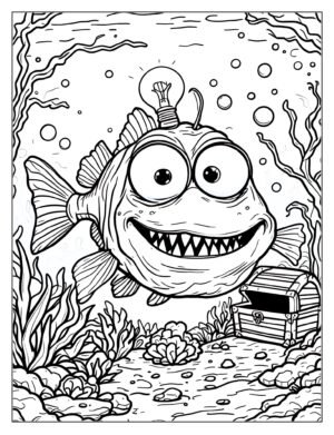15 Free Angler Fish Coloring Pages (PDF Printables) - Freentable