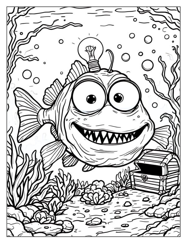 15 Free Angler Fish Coloring Pages (PDF Printables) - Freentable