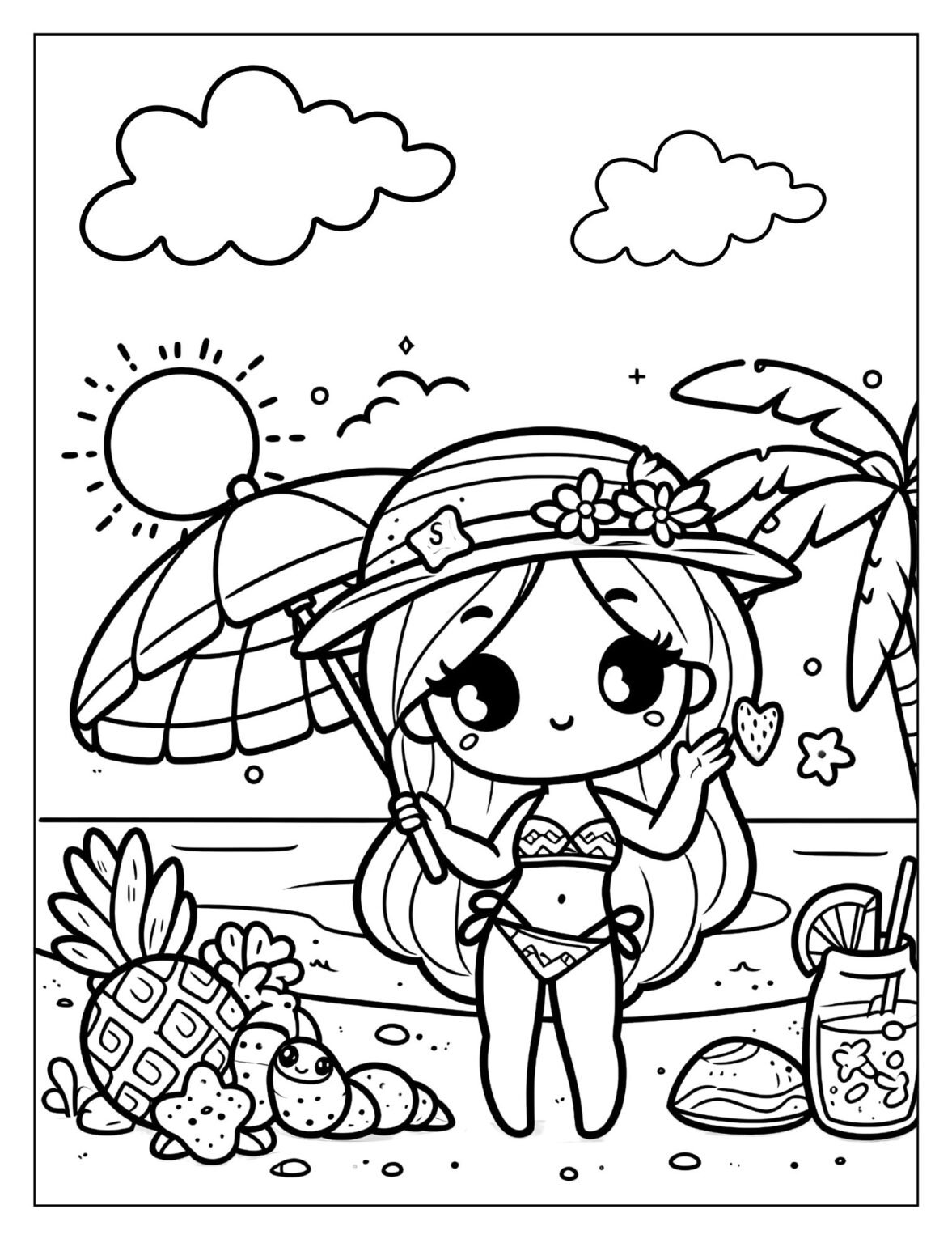 Fun in the Sun Coloring Page | Printable Summer Activity for Kids ...