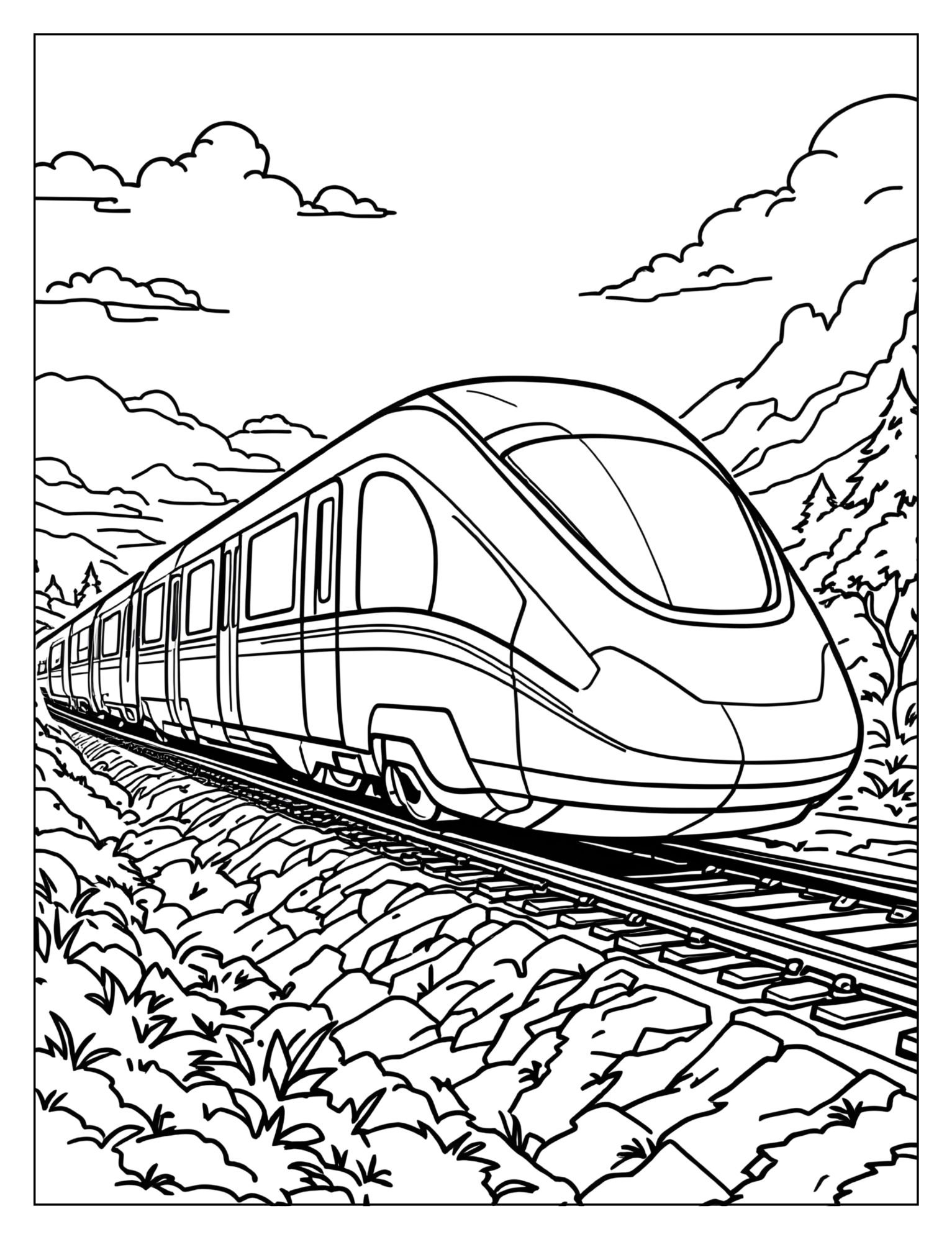 15 Free Bullet Train Coloring Pages (PDF Printables) - Freentable