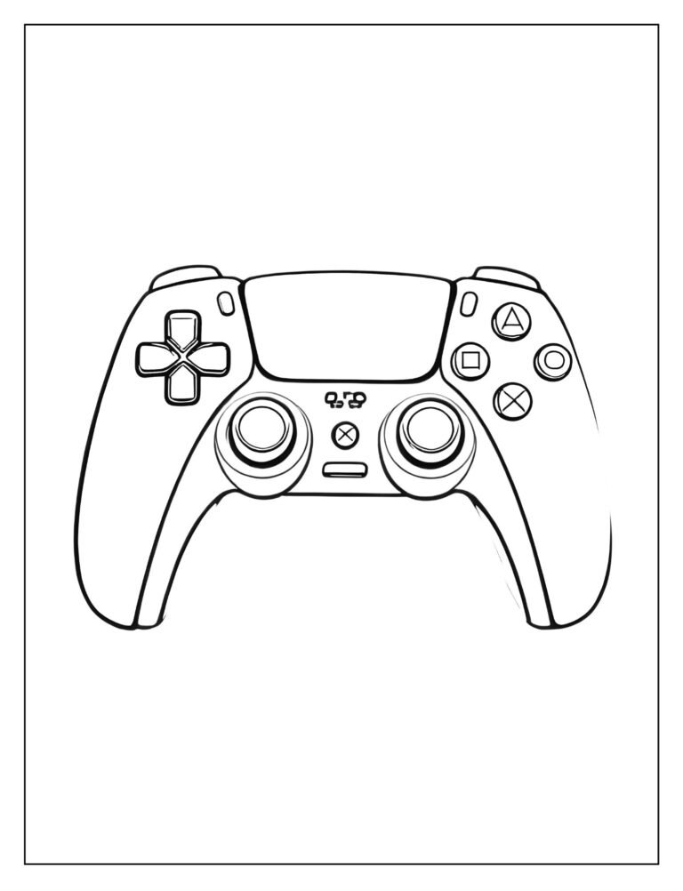 15 Free PS5 Controller Coloring Pages (PDF Printables) - Freentable
