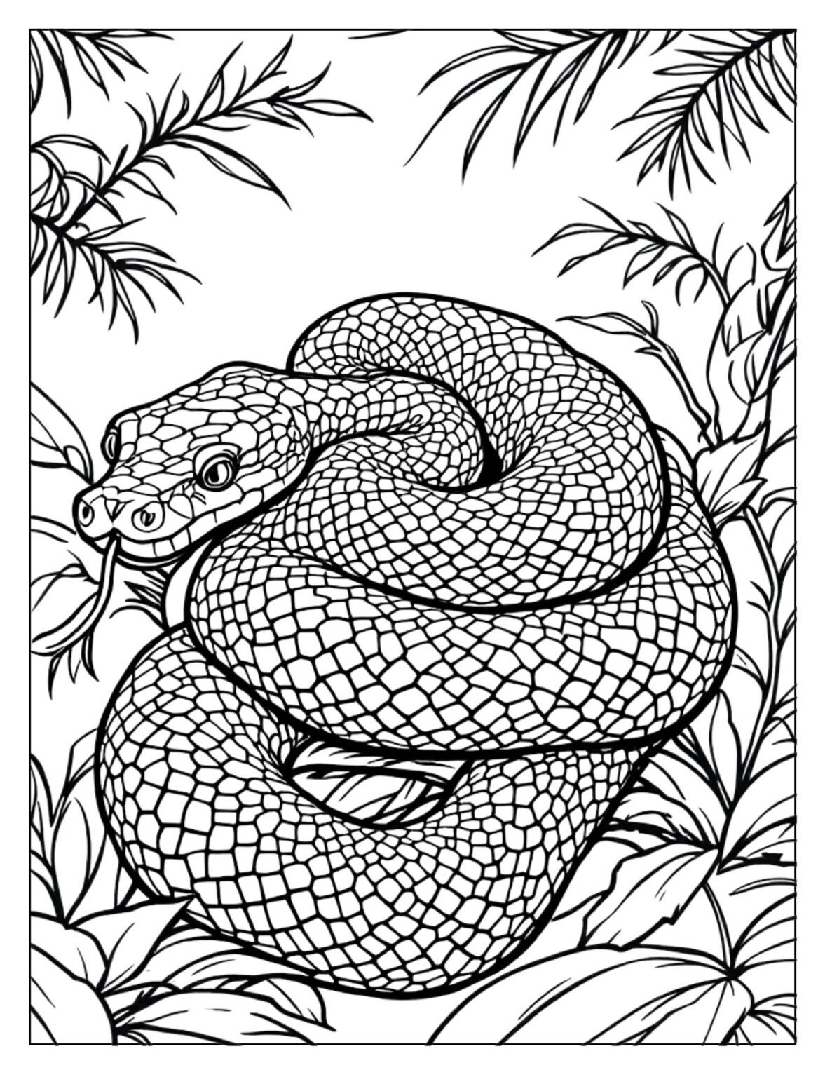 100 Free Printables Snake Coloring Pages - Freentable