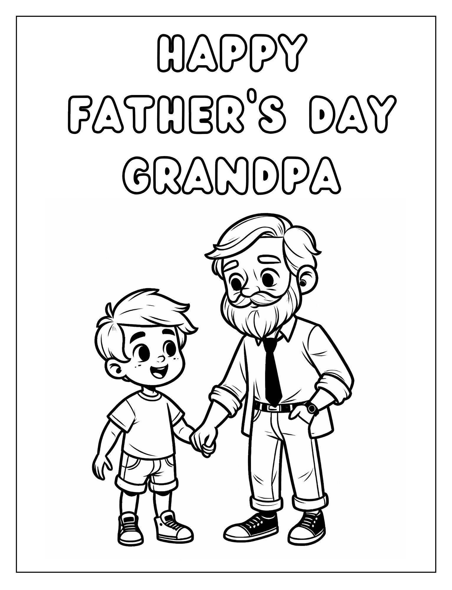 Father's Day Coloring Pages: 16 Free Printable Designs - Freentable