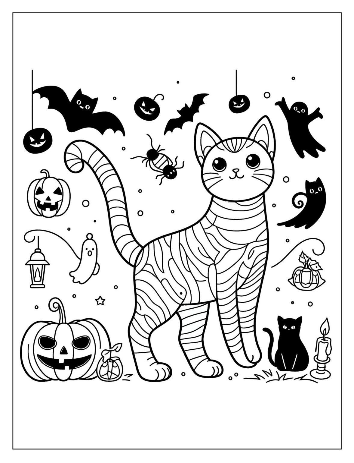 17 Halloween Cat Coloring Pages (Free PDF Printables) - Freentable