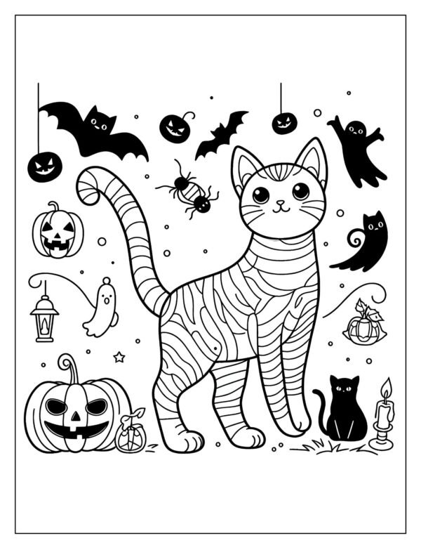 17 Halloween Cat Coloring Pages (Free PDF Printables) - Freentable