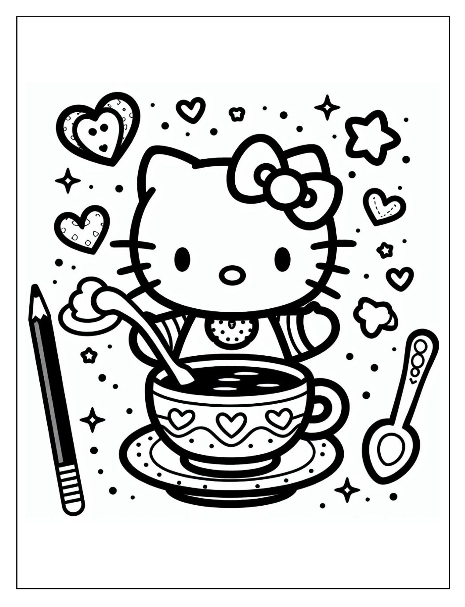 30 Hello Kitty Coloring Pages: Free PDF Printables [2025] - Freentable