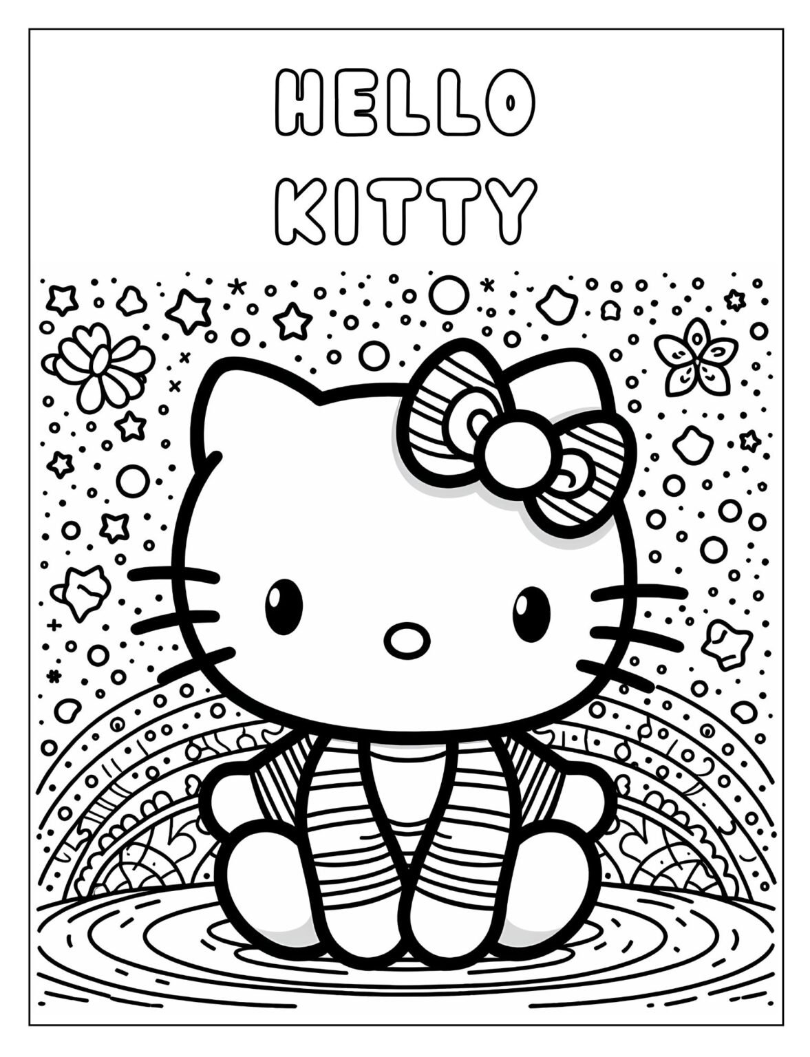 30 Hello Kitty Coloring Pages: Free PDF Printables [2025] - Freentable