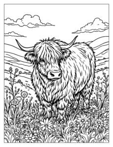 15 Free Highland Cow Coloring Pages (PDF Printables) - Freentable