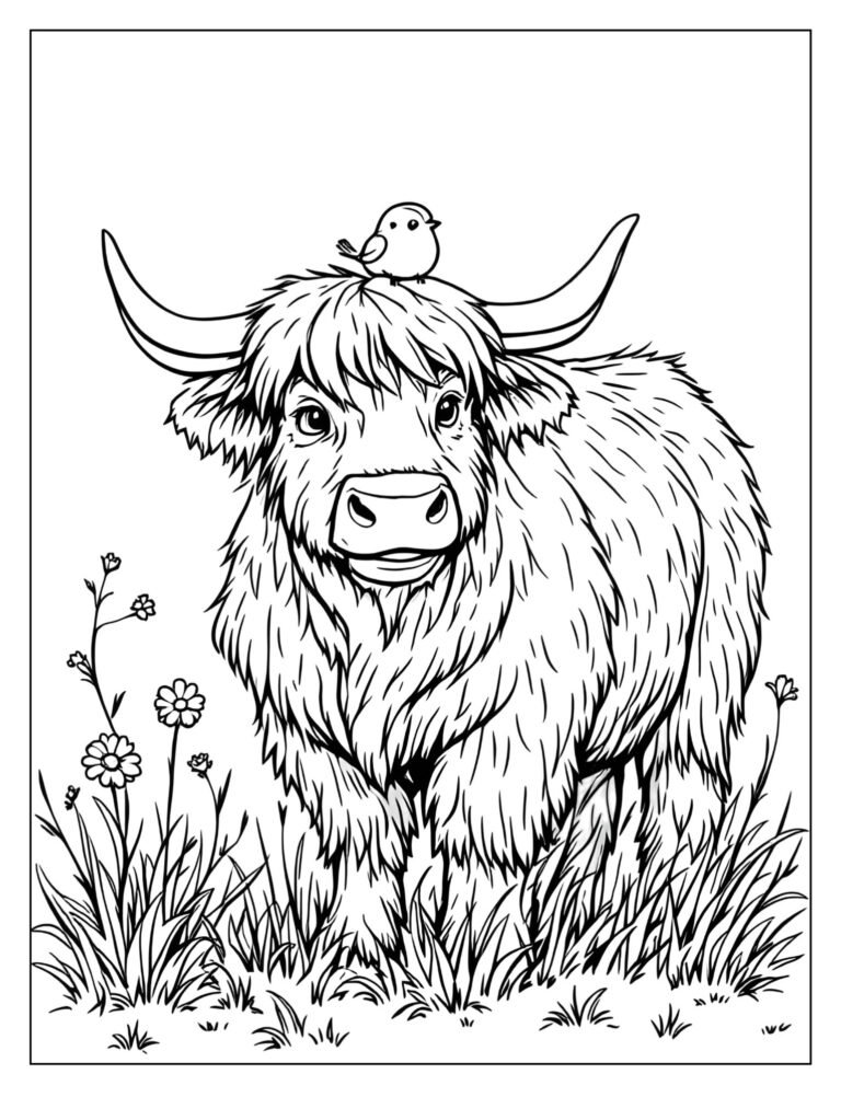 15 Free Highland Cow Coloring Pages (PDF Printables) - Freentable
