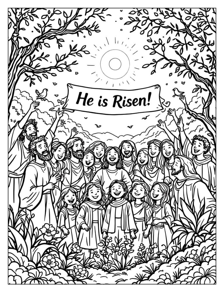 Resurrection of Jesus Coloring Pages – 15 Free Printables to Celebrate ...