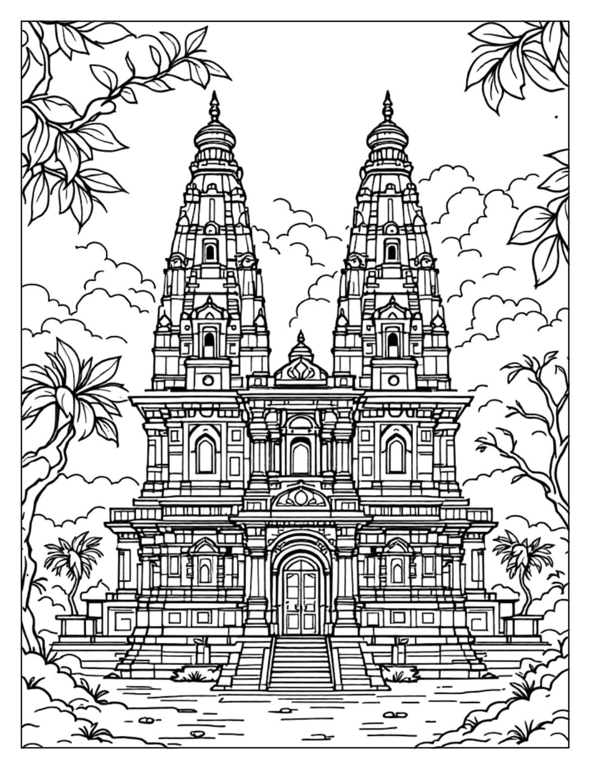 Temple Coloring Pages – 20 Sacred Designs to Inspire Peace and ...
