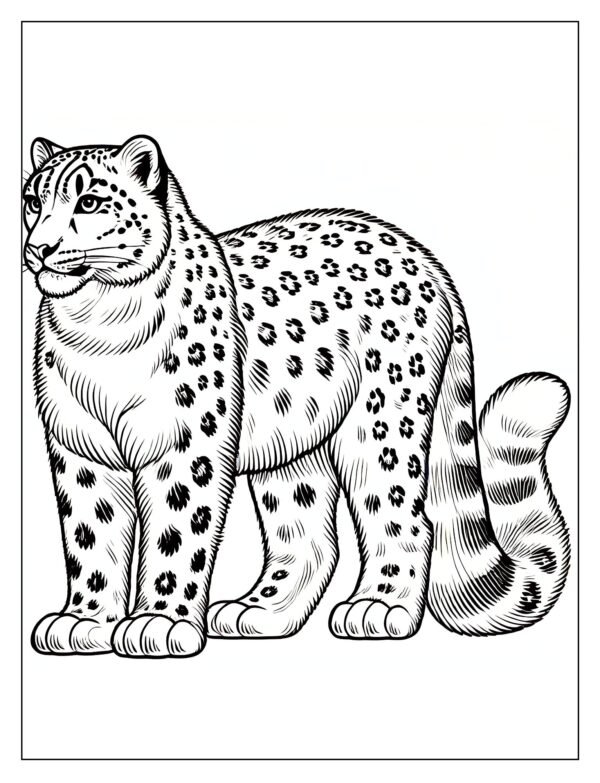 15 Snow Leopard Coloring Pages [ Free PDF Printables ] - Freentable