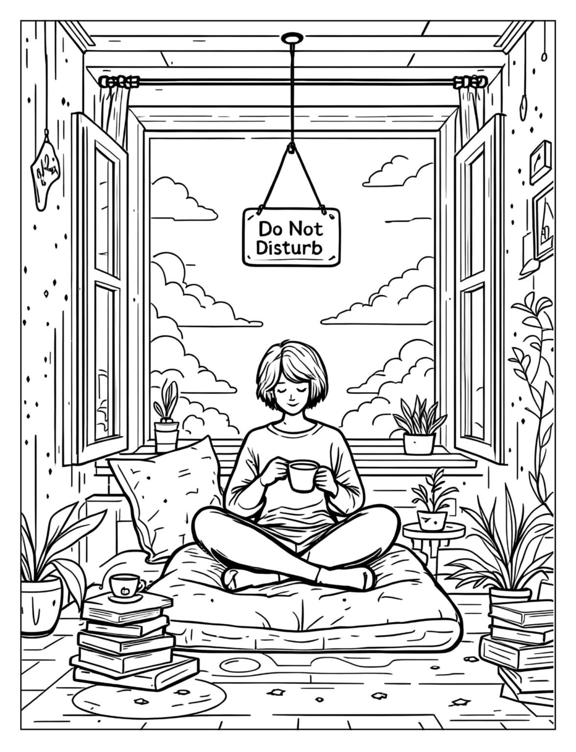 15 Free Do Not Disturb Coloring Pages (PDF Printables) - Freentable