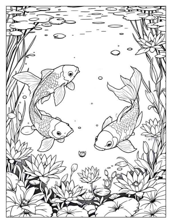 15 Free Koi Fish Coloring Pages (Free PDF Printables) - Freentable