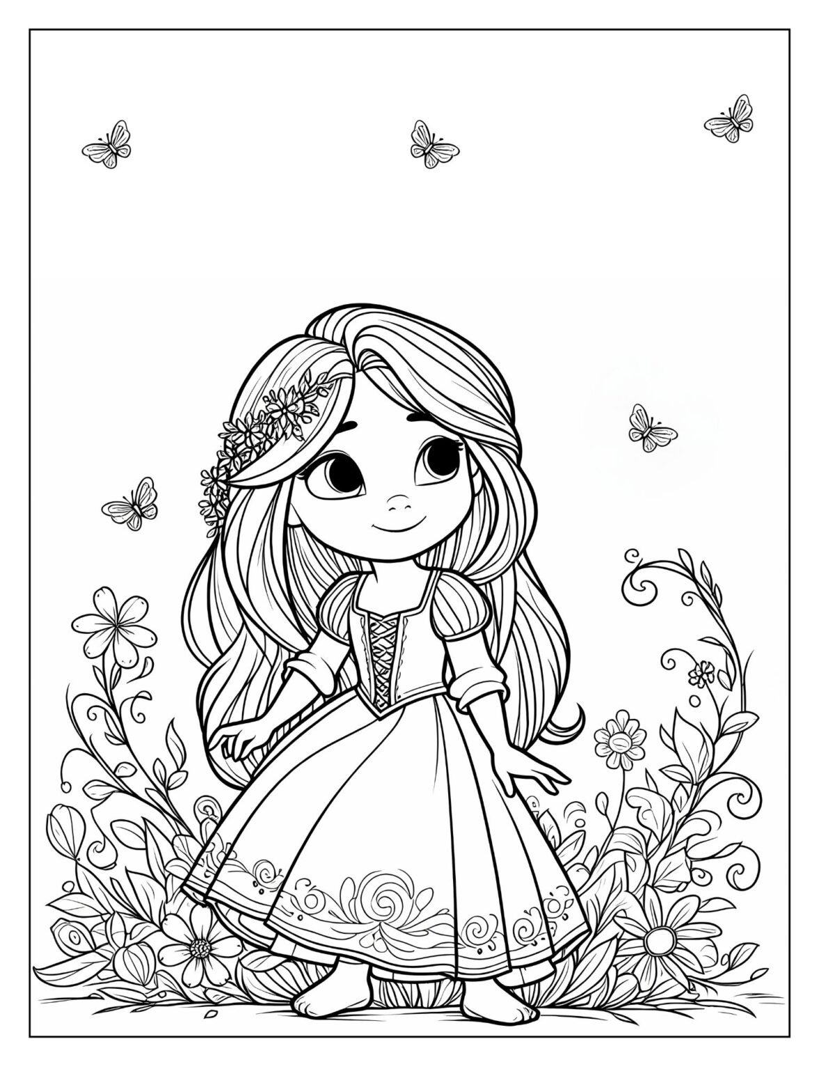 Free Printable Rapunzel Coloring Pages – 16 Free Printables Full of ...