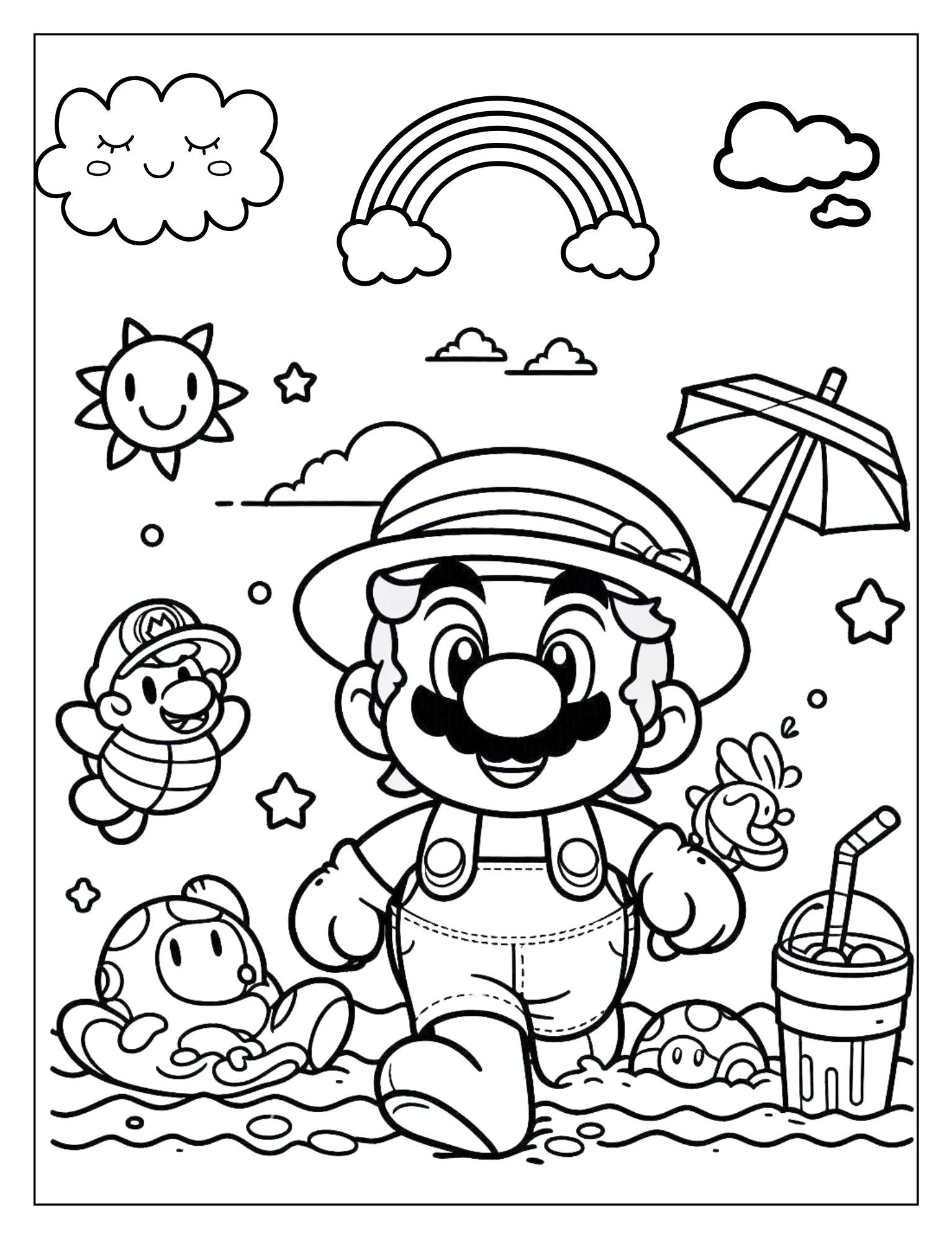 Super Mario Coloring Pages – 16 Free Printable Designs for Fans of All ...