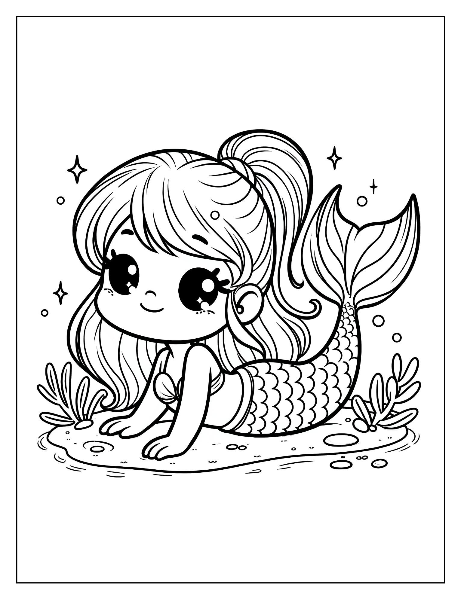 15 Mermaid Coloring Pages – 15 Free Designs for Magical Underwater Fun ...