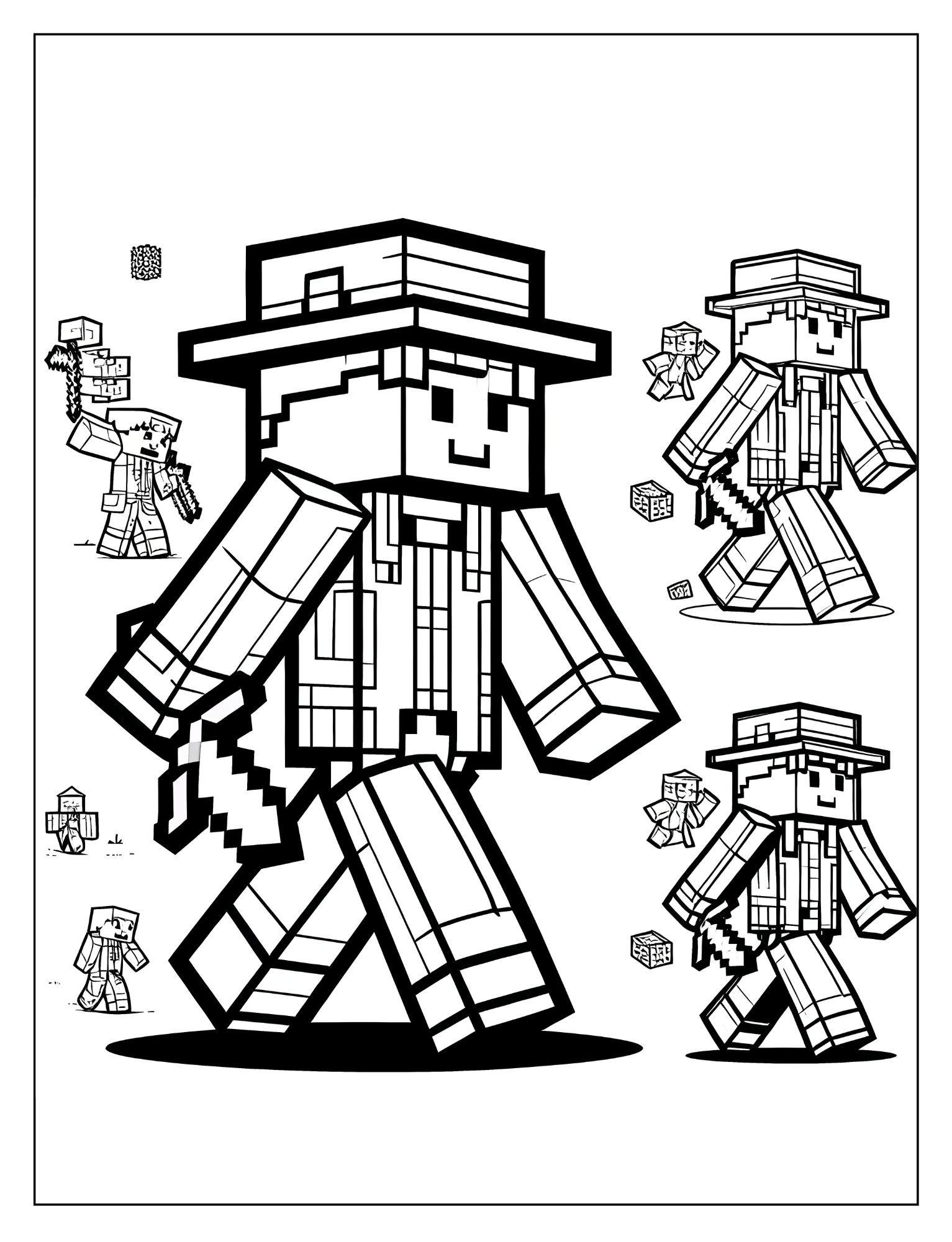 15 Minecraft Coloring Pages – 15 Free Designs for Crafting Fun ...
