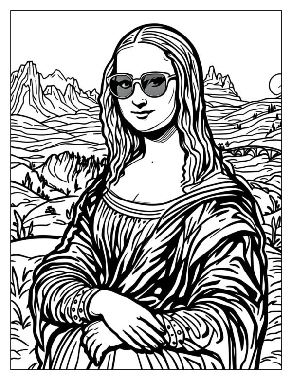 15 Free Mona Lisa Coloring Pages (PDF Printables) - Freentable