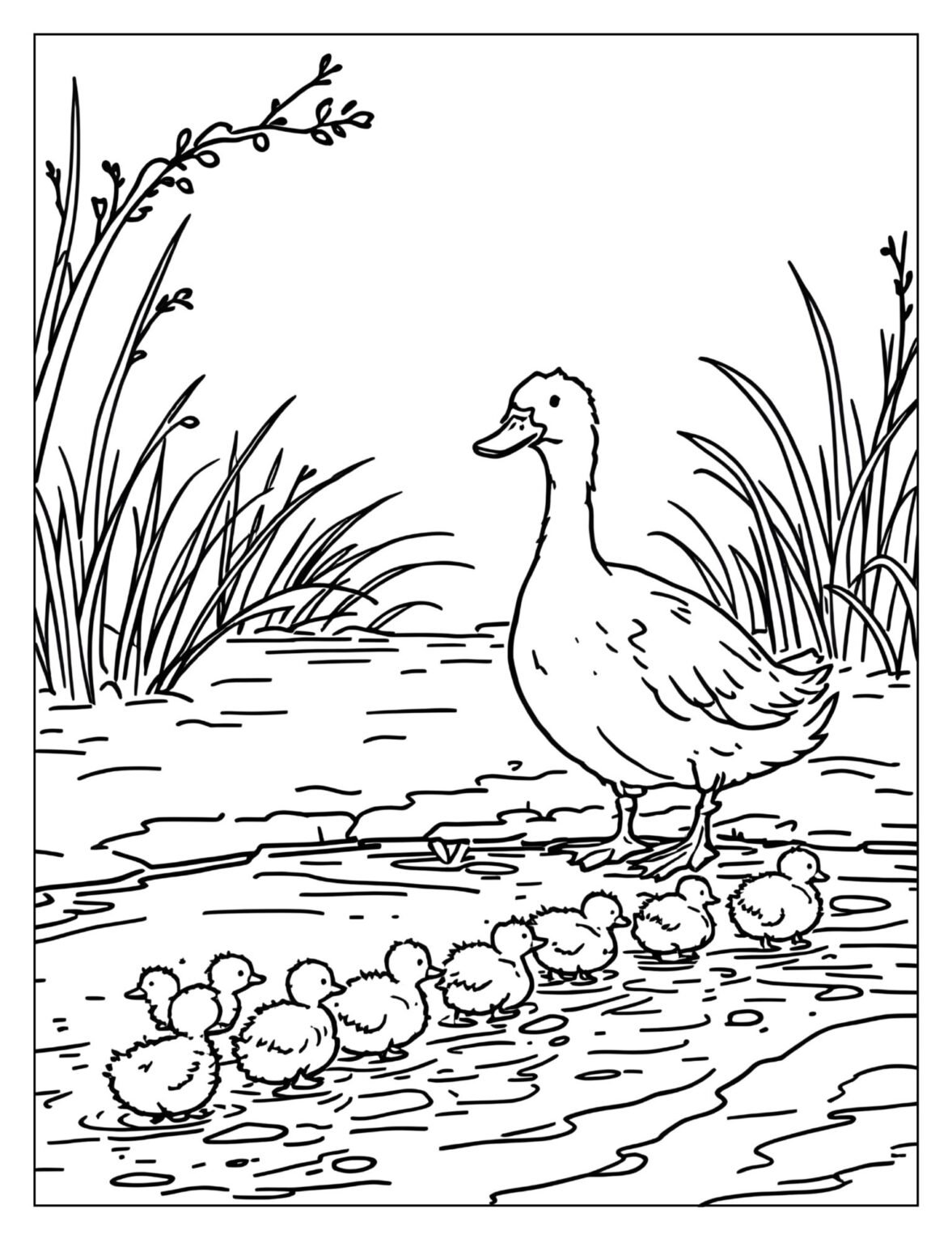 15 Free Five Little Ducks Coloring Pages (PDF Printables) - Freentable