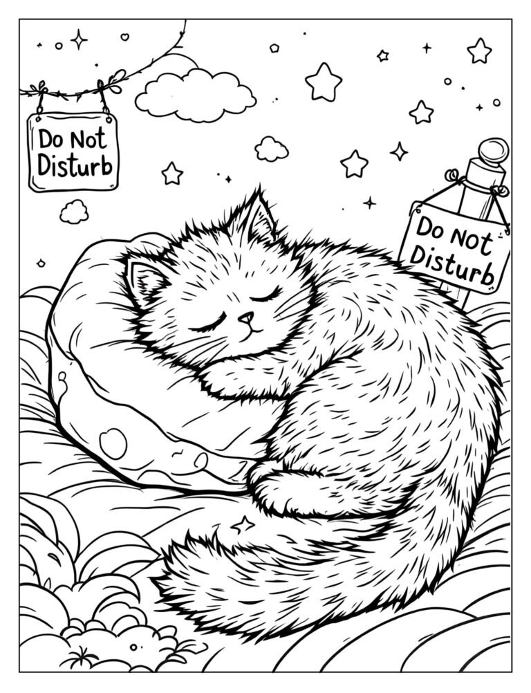 15 Free Do Not Disturb Coloring Pages (PDF Printables) - Freentable