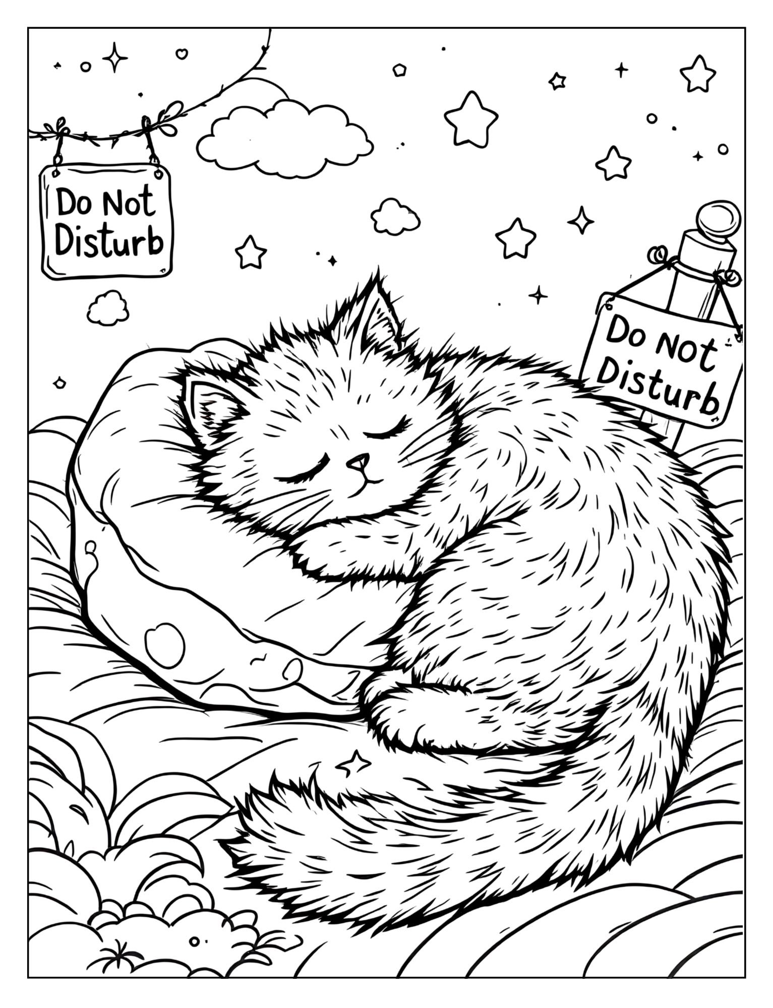 15 Free Do Not Disturb Coloring Pages (PDF Printables) - Freentable