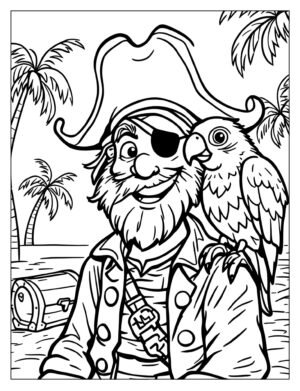 Free Printable Pirate Coloring Pages – 15 Swashbuckling Designs for ...