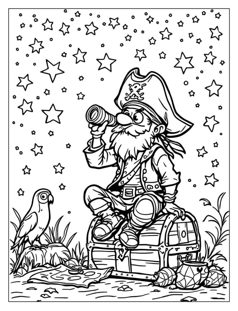 Free Printable Pirate Coloring Pages – 15 Swashbuckling Designs for ...