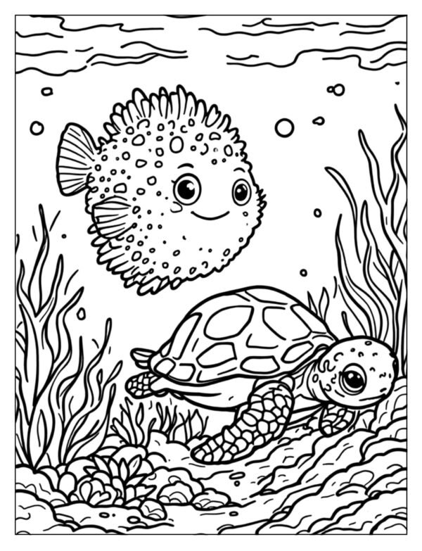 Free Printable Puffer Fish Coloring Pages – 15 Adorable & Spiky Designs ...