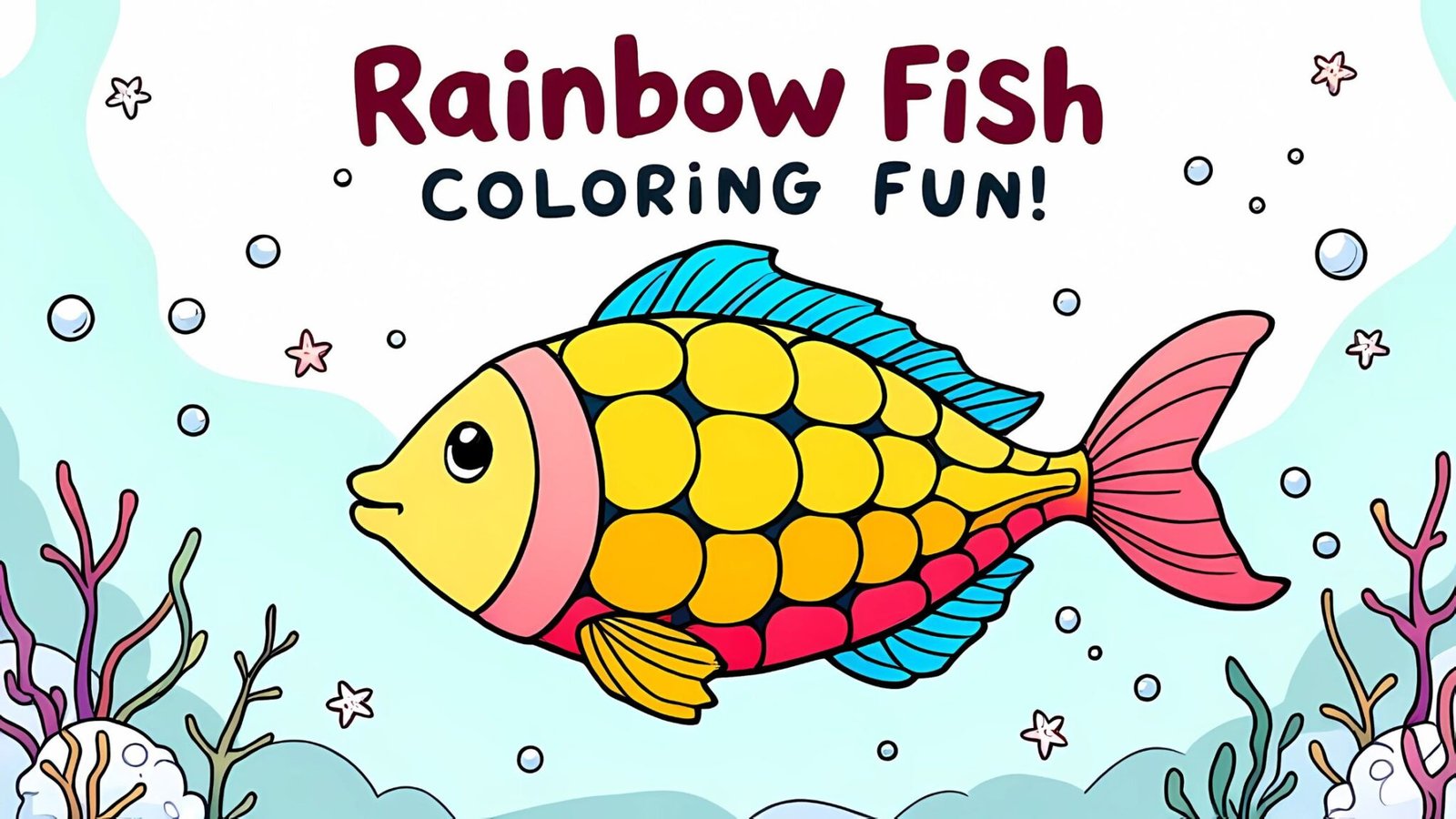 20 Rainbow Fish Coloring Pages (Free PDF Printables) - Freentable