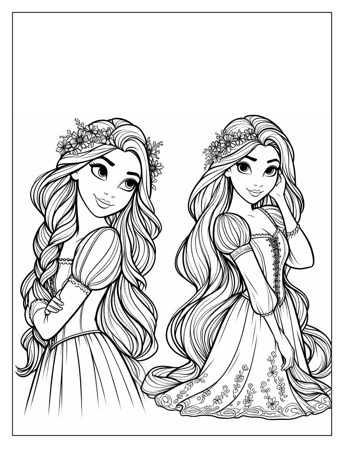 Free Printable Rapunzel Coloring Pages – 16 Free Printables Full of ...