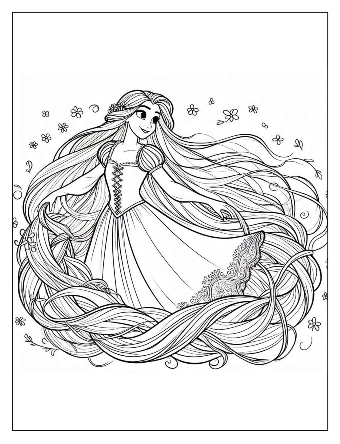 Free Printable Rapunzel Coloring Pages – 16 Free Printables Full of ...