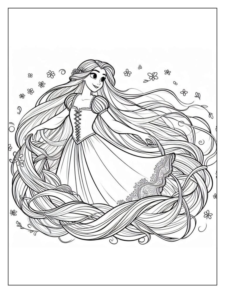 Free Printable Rapunzel Coloring Pages – 16 Free Printables Full of ...