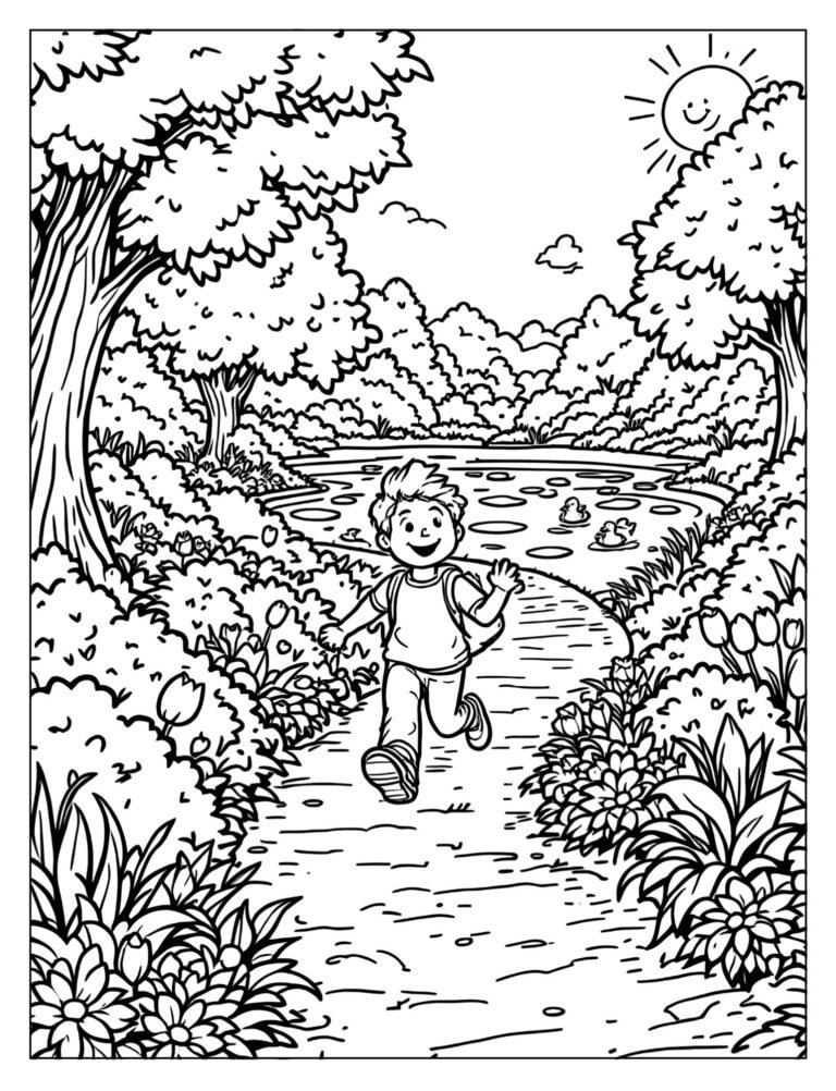 15 Free Running Coloring Pages (PDF Printables) - Freentable