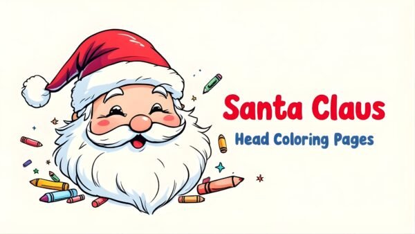 15 Free Santa Claus Head Coloring Pages (PDF Printables) - Freentable