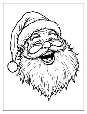 15 Free Santa Claus Head Coloring Pages (PDF Printables) - Freentable