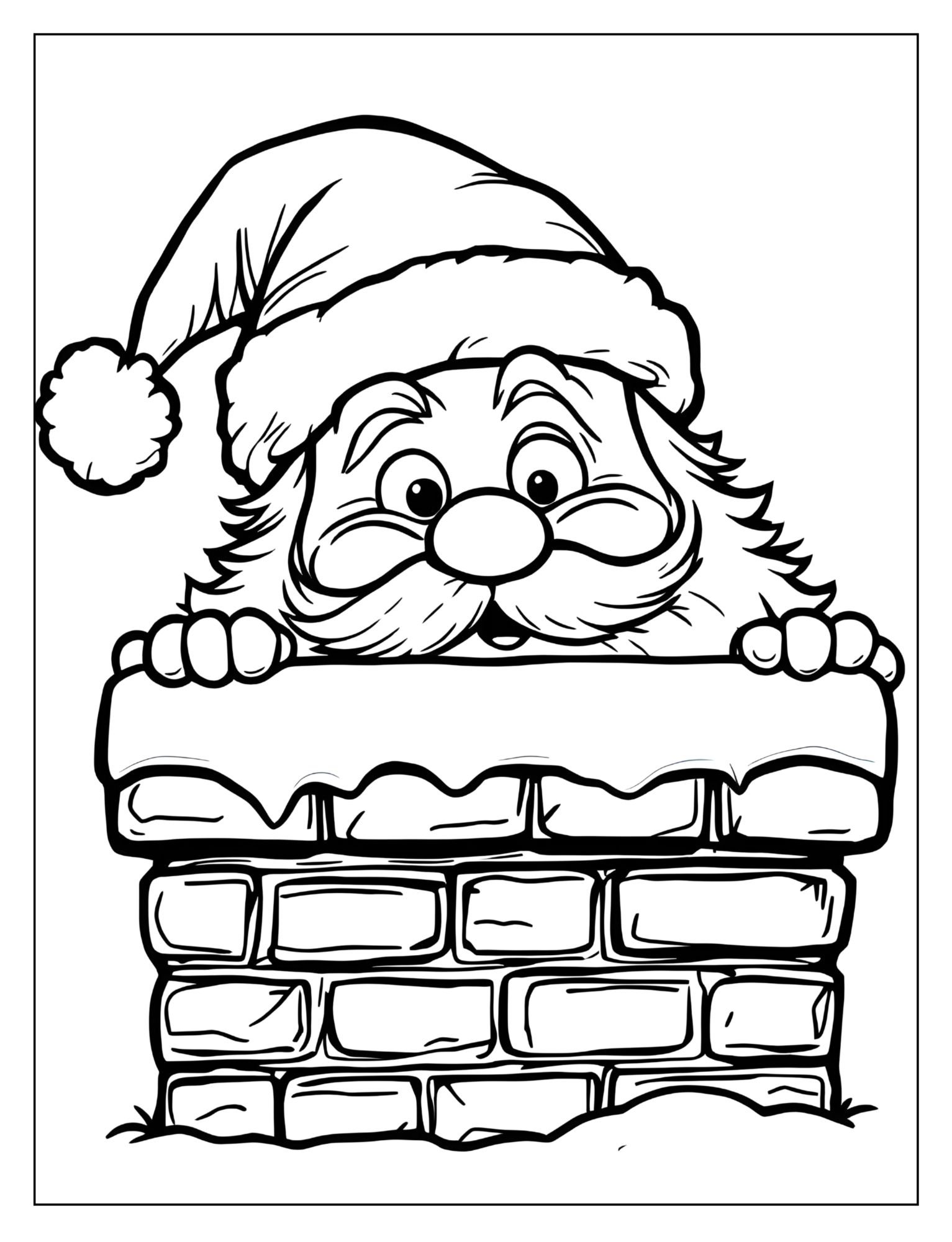 15 Free Santa Claus Head Coloring Pages (PDF Printables) - Freentable