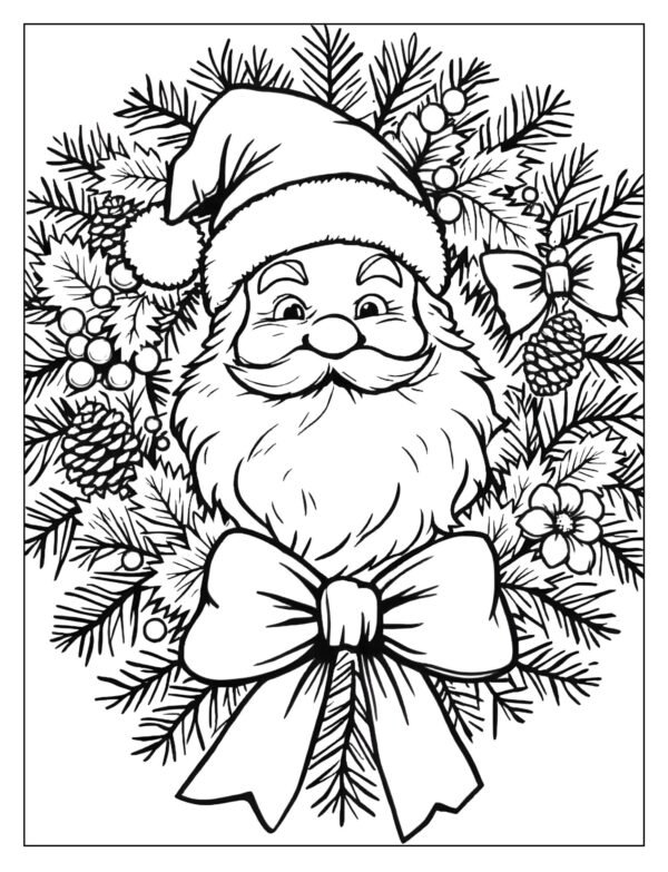 15 Free Santa Claus Head Coloring Pages (PDF Printables) - Freentable