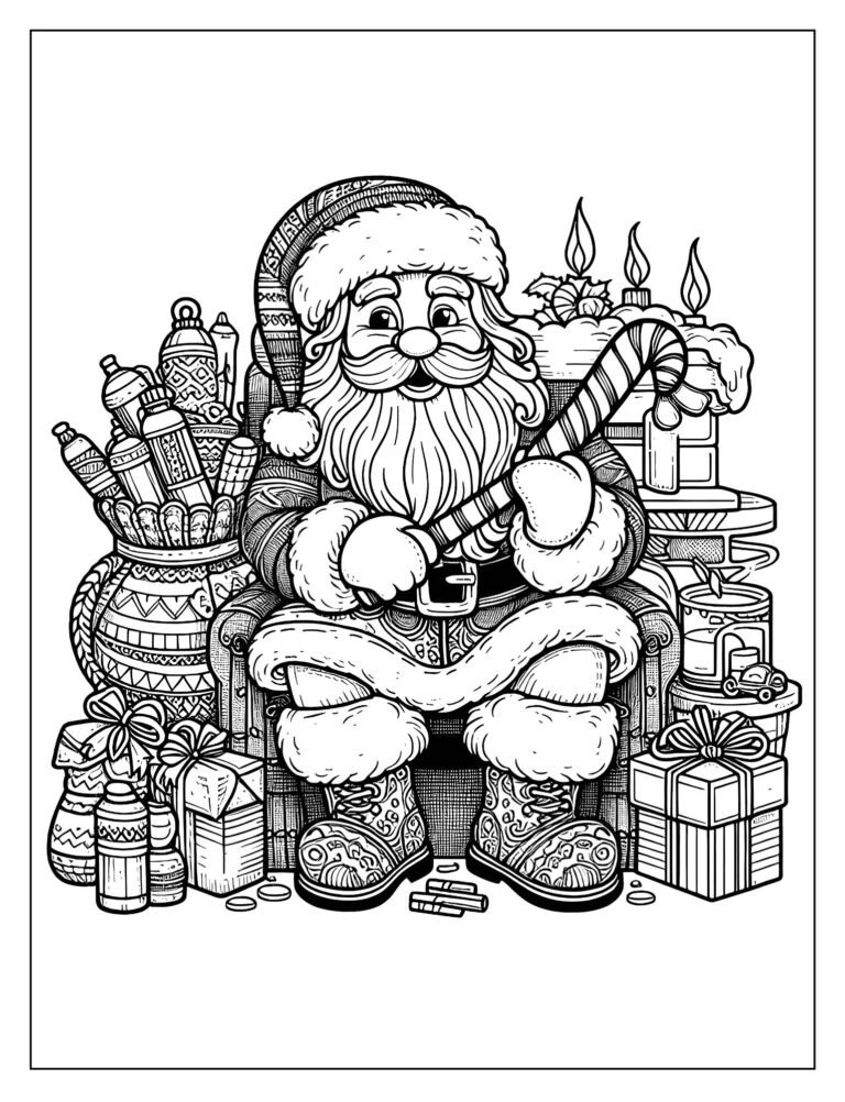 Santa Claus Coloring Pages – 47 Free Designs for Festive Fun! - Freentable