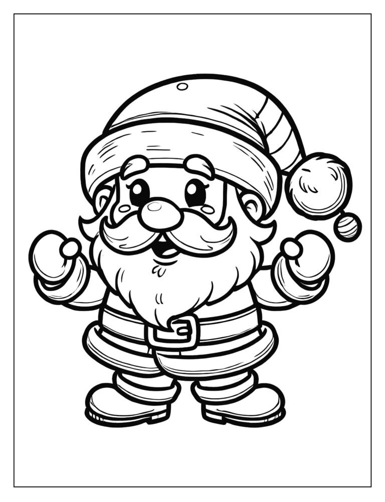 Santa Claus Coloring Pages – 47 Free Designs for Festive Fun! - Freentable